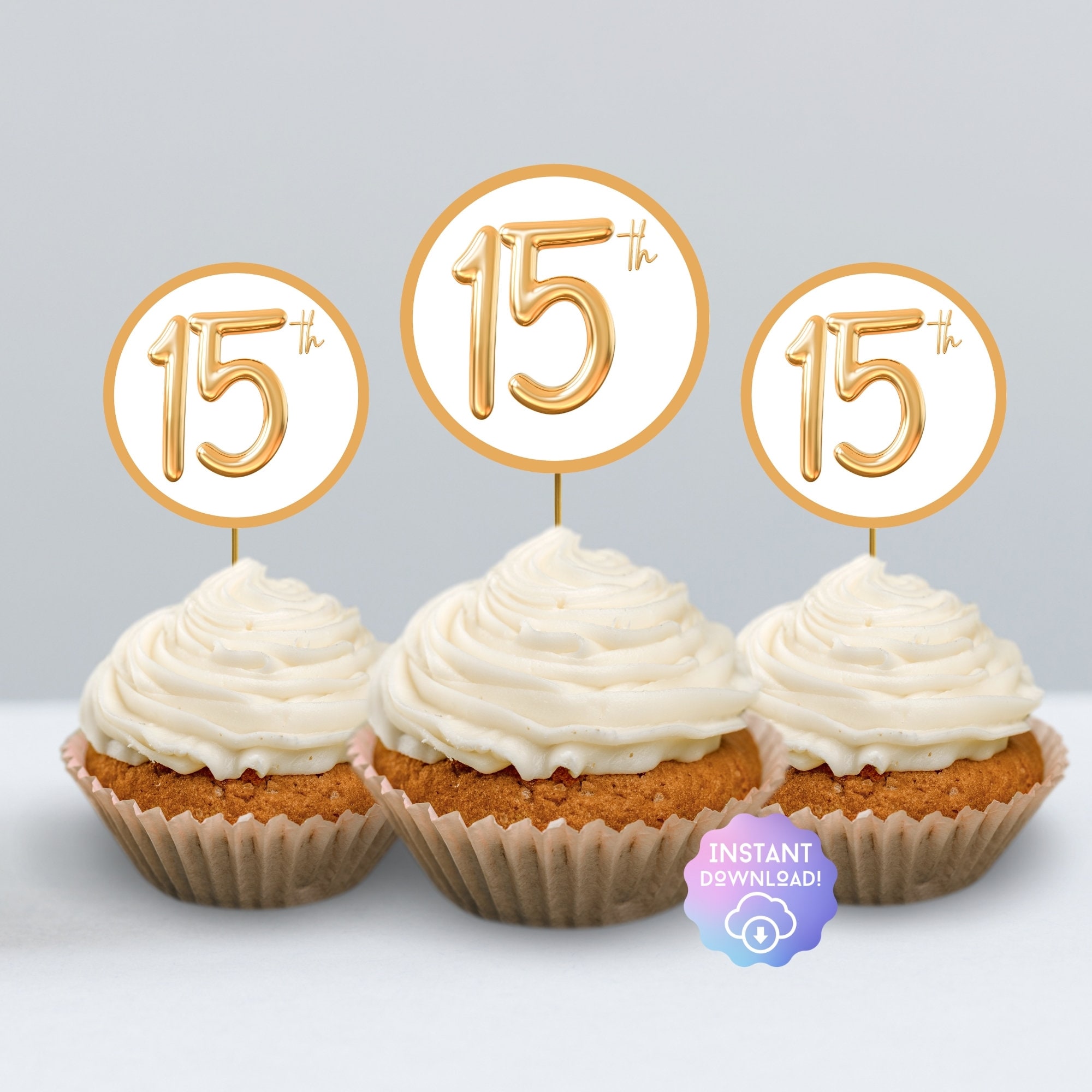 Mis Quince Cake Topper Template: 15 Birthday Cut File (PDF) - Etsy