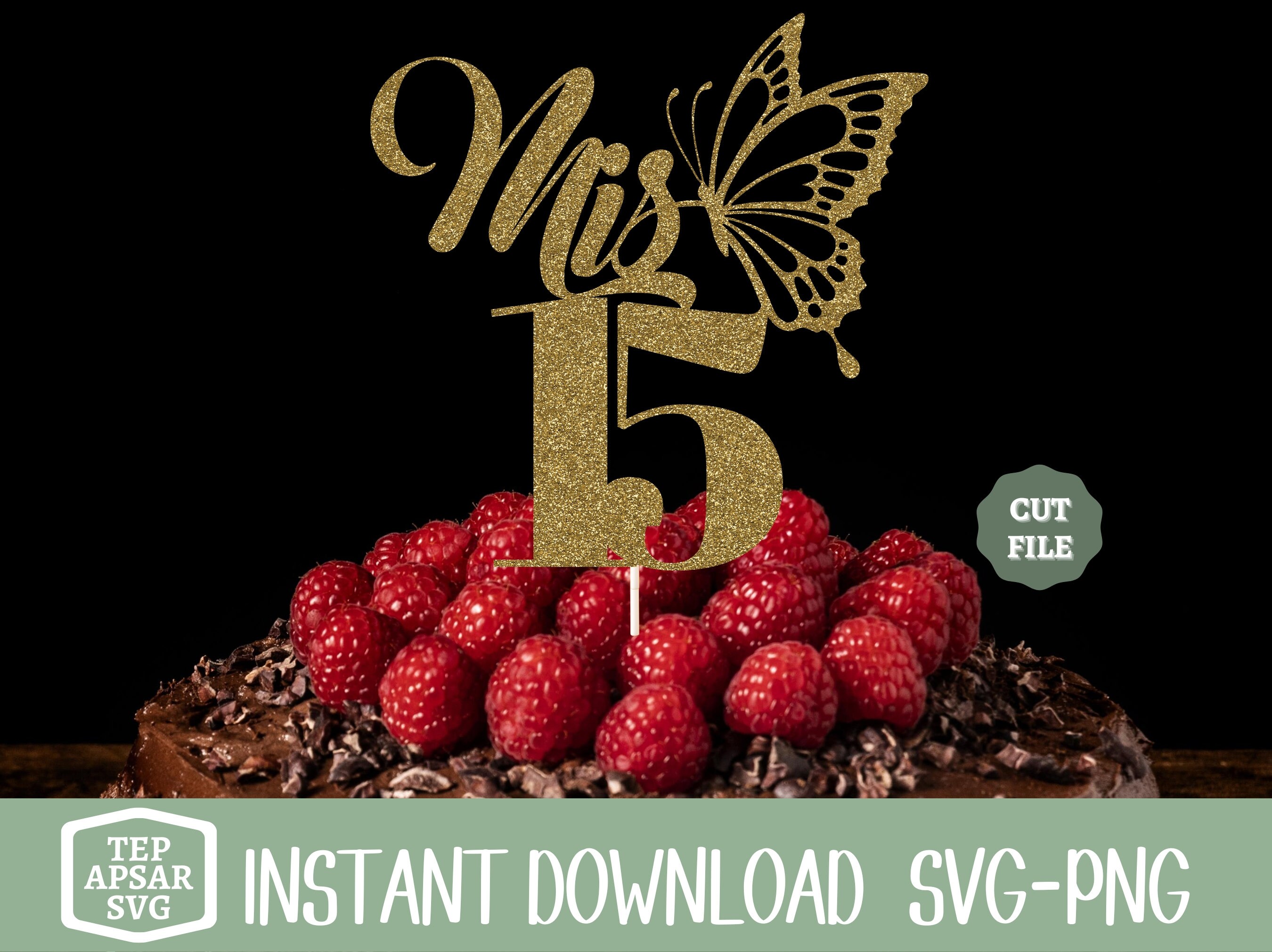 Mis Quince Cake Topper SVG Quince Anos Feliz Cumpleanos Svg - Etsy México