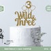 Cake Topper SVG, Wild and Three SVG, Birthday Cake Topper Svg, Cake ...