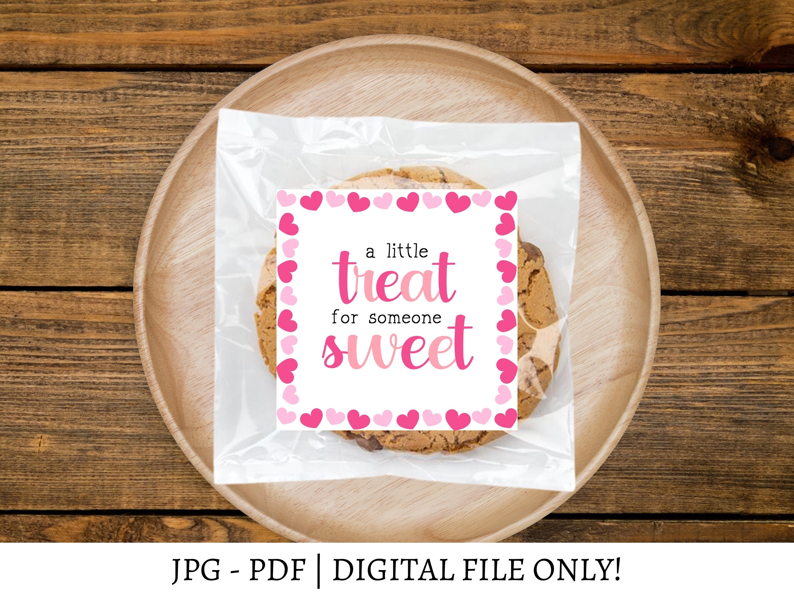 Valentine's Day Gift Tag Template, Cookie Tags, Sweet Treat Printable ...