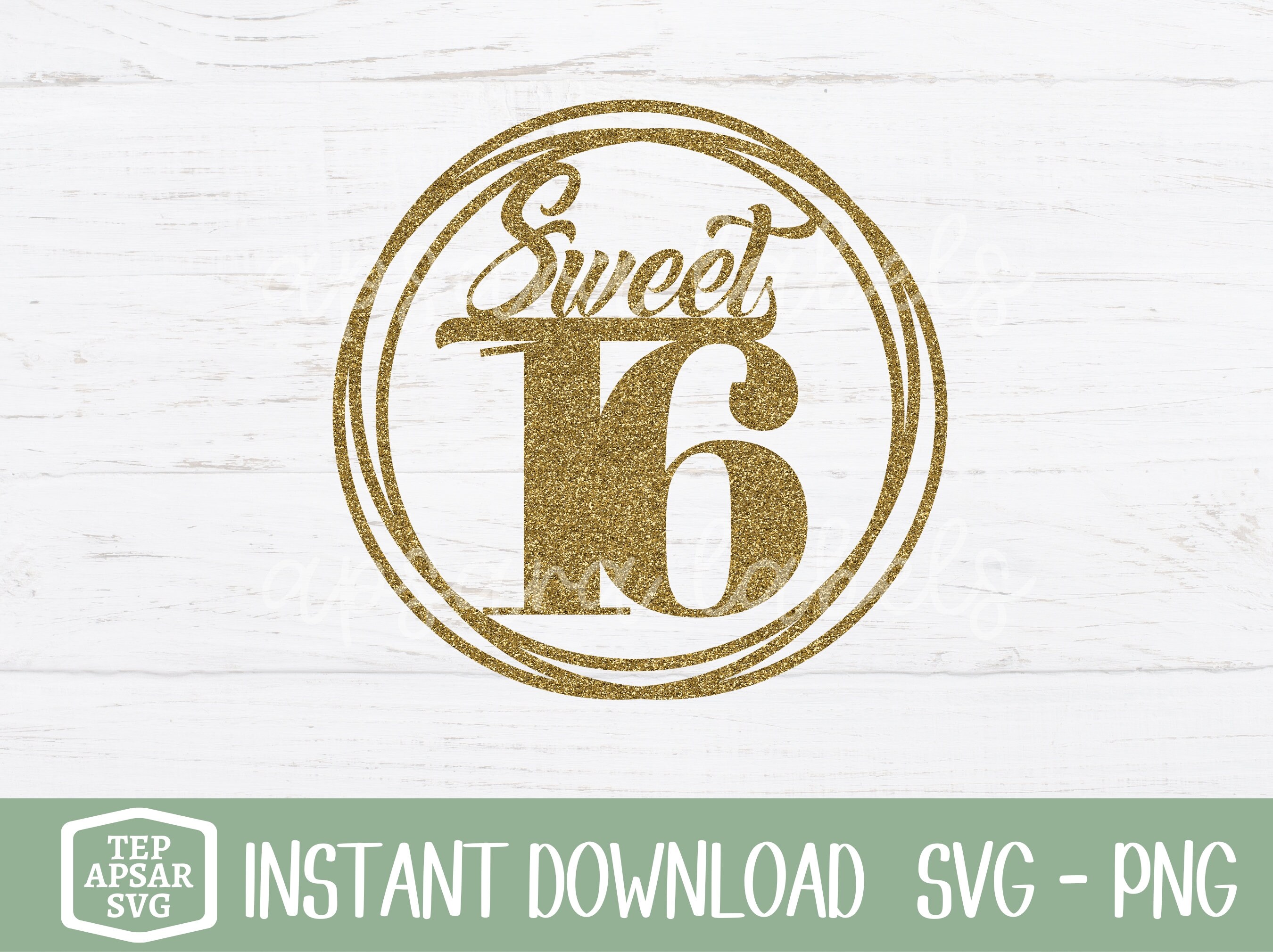 Sweet 16 Cake Topper SVG Sweet 16 SVG Feliz Cumpleanos Svg - Etsy