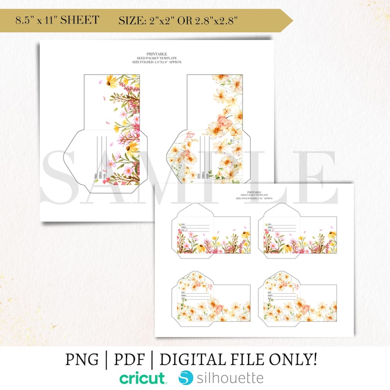 Printable Seed Packet Template: Blank Printable Envelope PNG, PDF ...