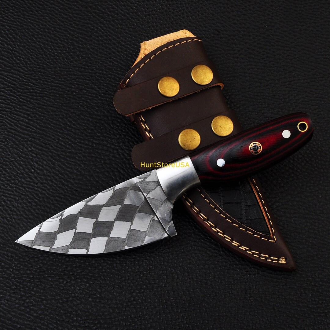 Knife New Amazing Mosaic Damascus Skinning Hunting Knife - Etsy