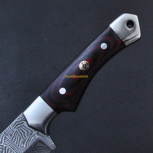 Knife New Amazing Mosaic Damascus Skinning Hunting Knife Handmade ...