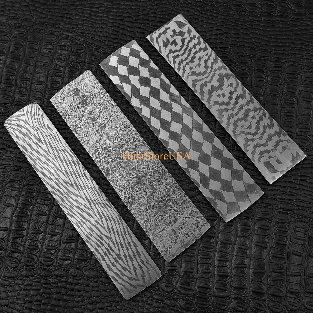 New Mosaic Pattern Damascus Billets, Damascus Blanks, Knife Blank Blades Billets Special ...
