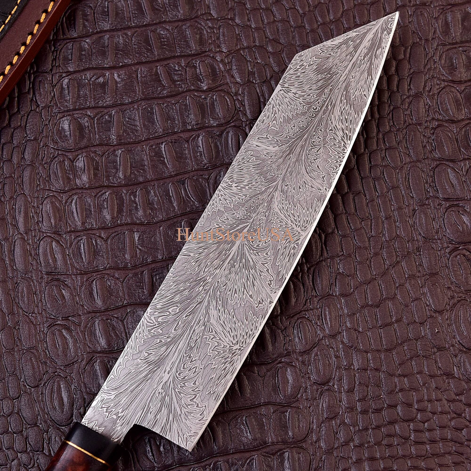 New Chef Knife Hand Forged New Mosaic Damascus Pattern Kitchen - Etsy