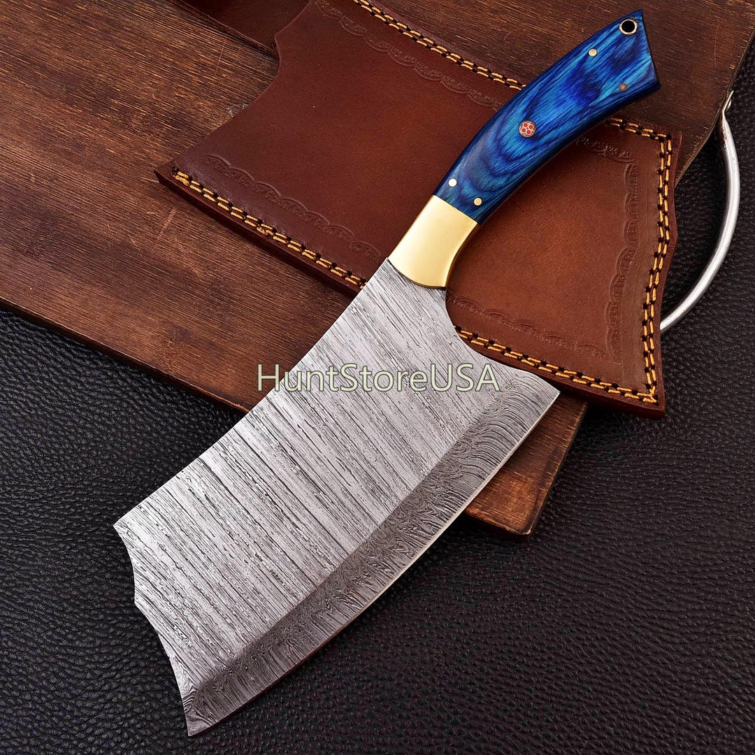 Cleaver Knife Best Quality Hand Forged Cleaver Knife Damascus Steel ...