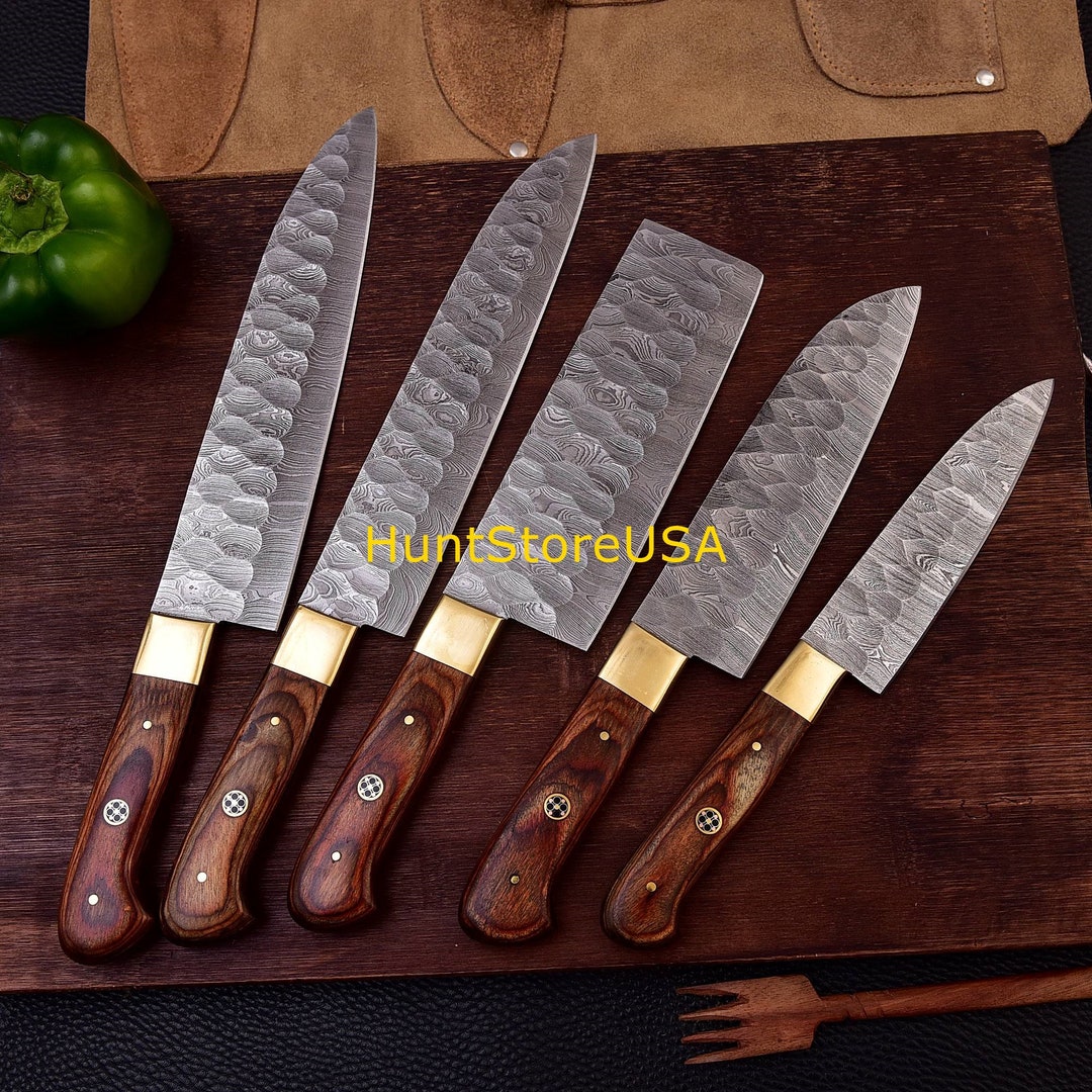 A Plus Quality Kitchen Chef Knife Amazing Handmade Damascus Knives Set ...