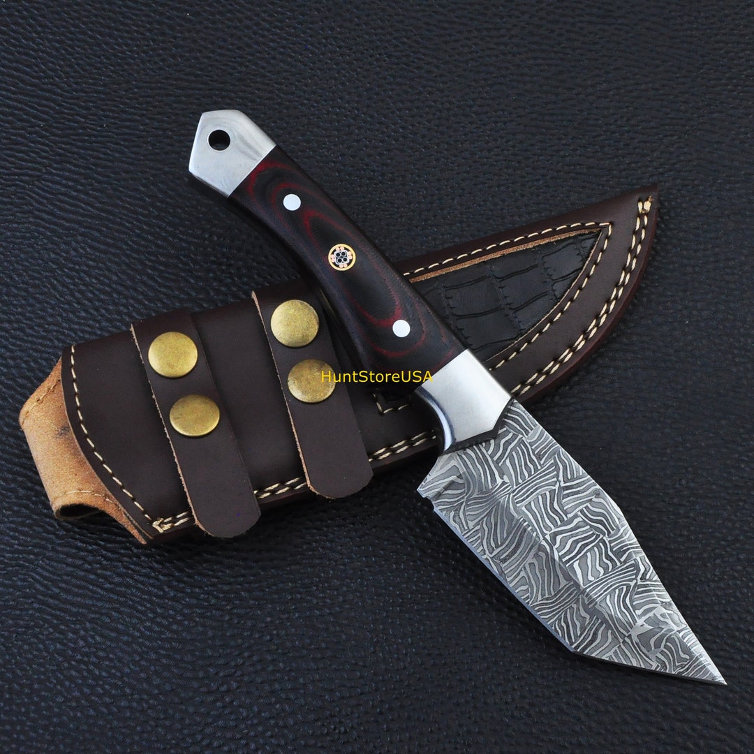 Knife New Amazing Mosaic Damascus Skinning Hunting Knife Handmade ...