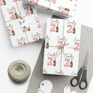 21st Birthday Wrapping Paper, Personalized 21 Wrapping Paper, 21st ...