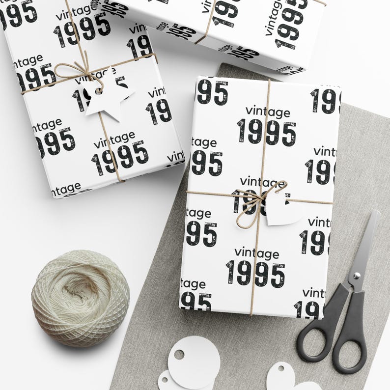 Funny 30th Birthday Wrapping Paper Roll, 30 Wrapping Paper, 1995 Year ...