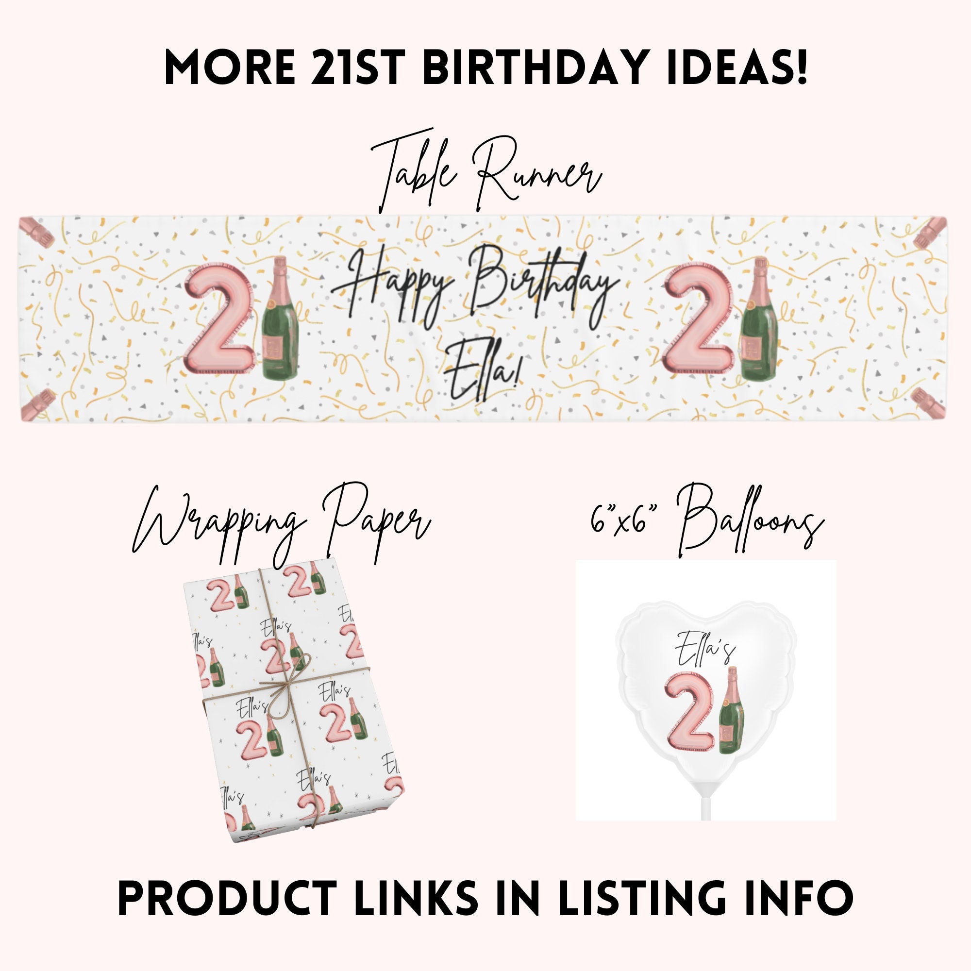 21st Birthday Wrapping Paper, Personalized 21 Wrapping Paper, 21st ...