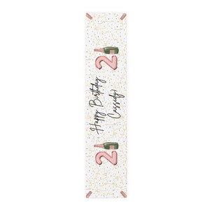 21st Birthday Decorations Custom Table Runner Champagne Theme ...