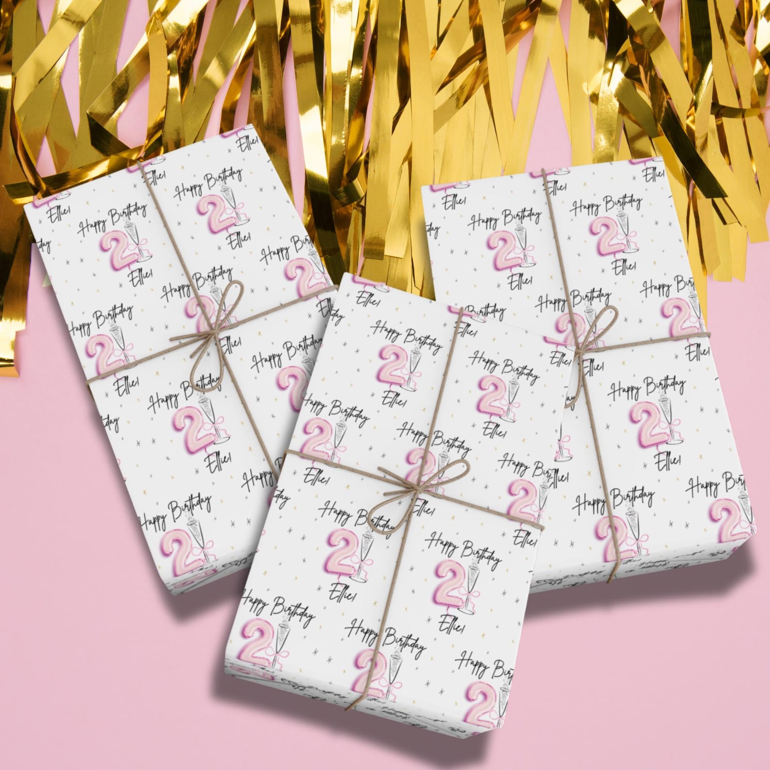 Personalized 21st Birthday Wrapping Paper, 21 Wrapping Paper With Name ...