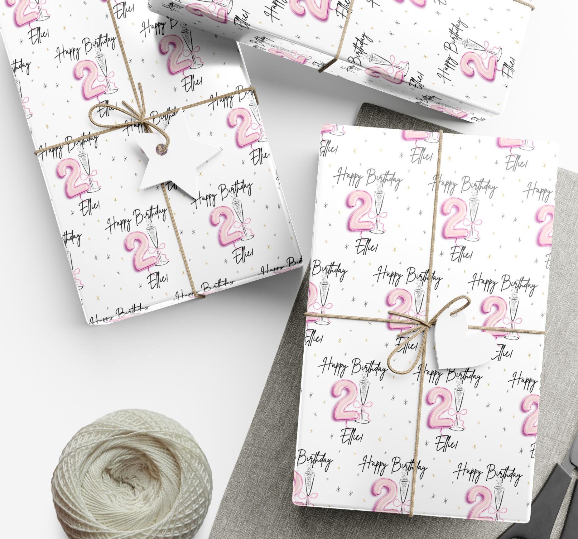 Personalized 21st Birthday Wrapping Paper, 21 Wrapping Paper With Name ...