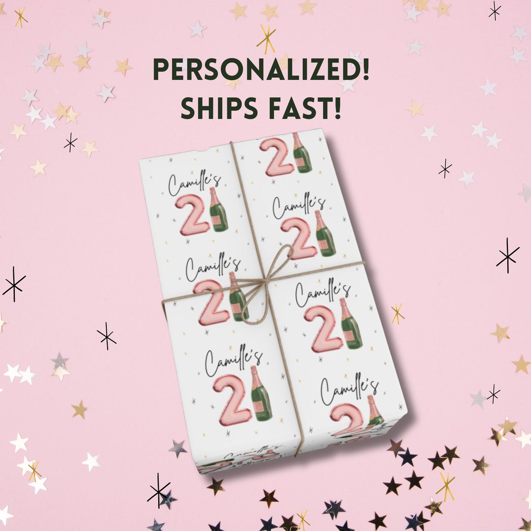 21st Birthday Wrapping Paper, Personalized 21 Wrapping Paper, 21st ...