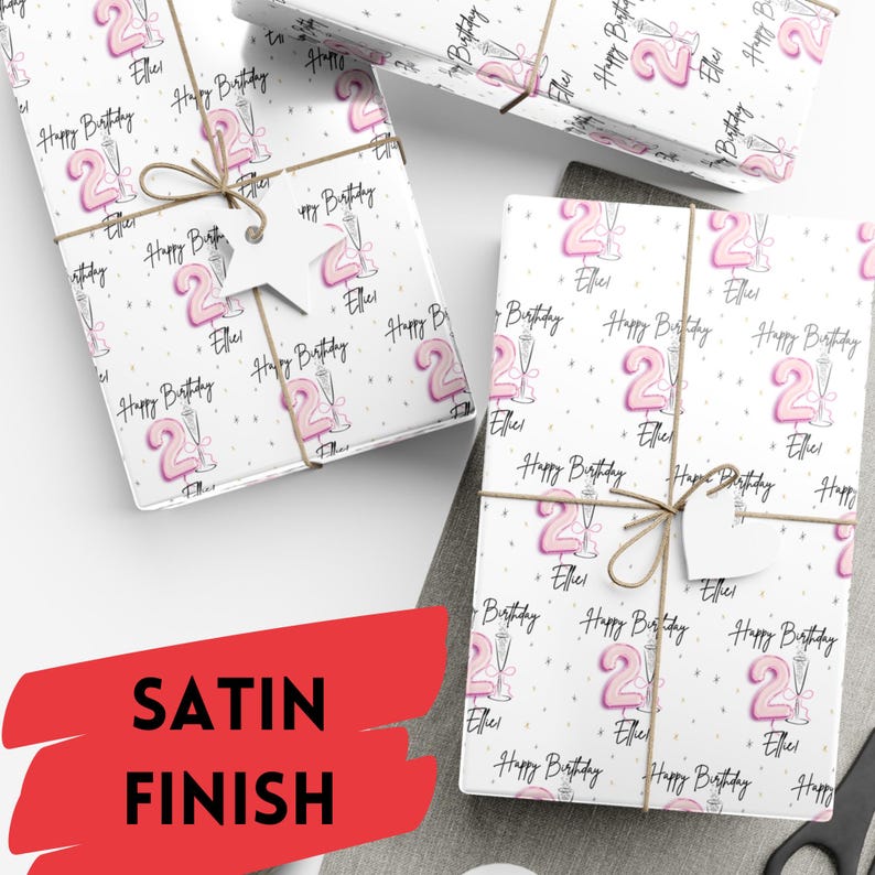 Personalized 21st Birthday Wrapping Paper, 21 Wrapping Paper With Name ...