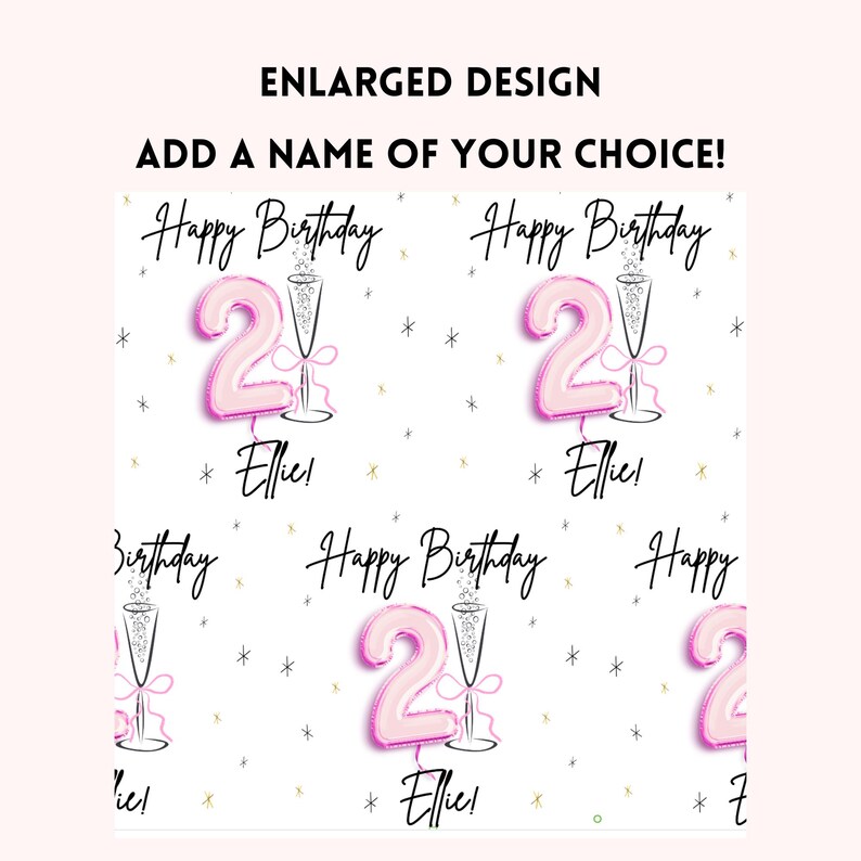 Personalized 21st Birthday Wrapping Paper, 21 Wrapping Paper With Name ...