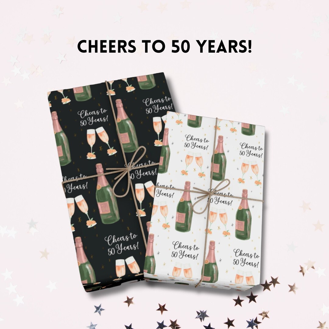 50th Anniversary Gift Wrap, 50th Anniversary Wrapping Paper, 50th ...