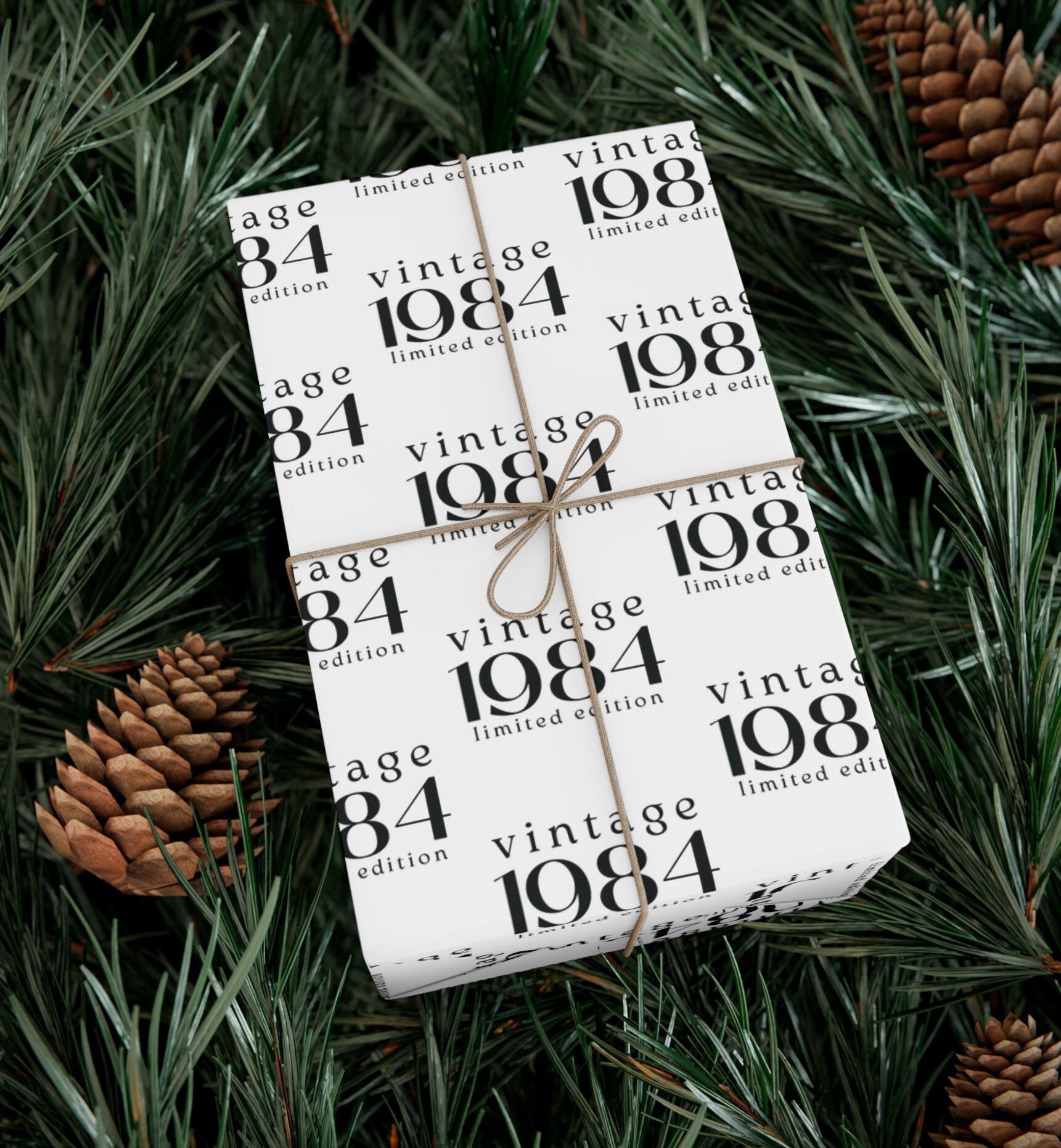 Funny 40th Birthday Wrapping Paper, Funny Wrapping Paper for 1984 Year ...