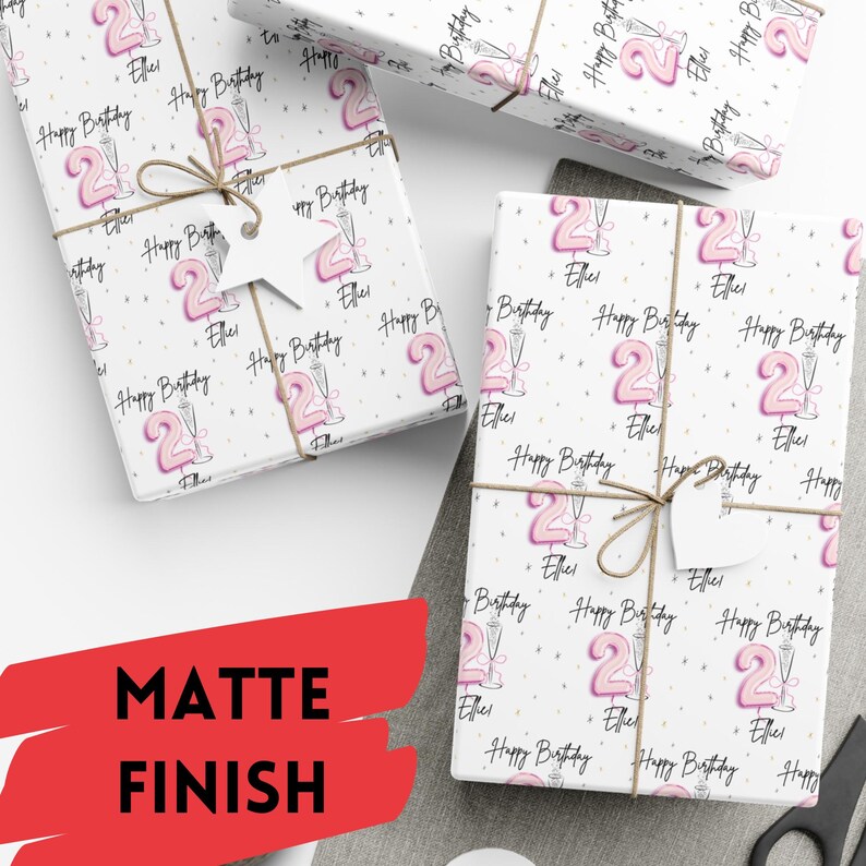 Personalized 21st Birthday Wrapping Paper, 21 Wrapping Paper With Name ...