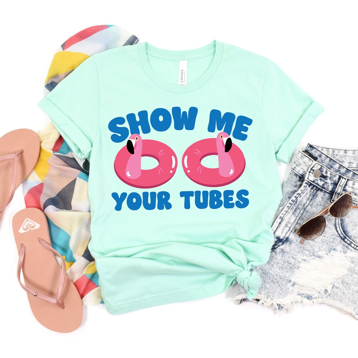 Show Me Your Tubes Flamingo SVG, PNG, Vector Art, Funny River Trip ...