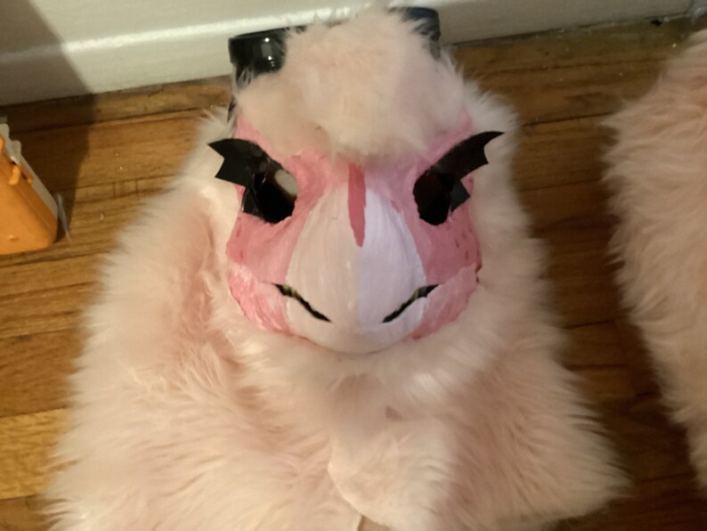 Pink Dinosaur Mask Partial Fursuit PLEASE READ DESCRIPTION - Etsy
