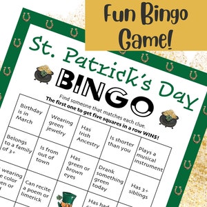 Lucky Leprechaun Bingo: Find the Guest Edition | St. Patrick's Day ...