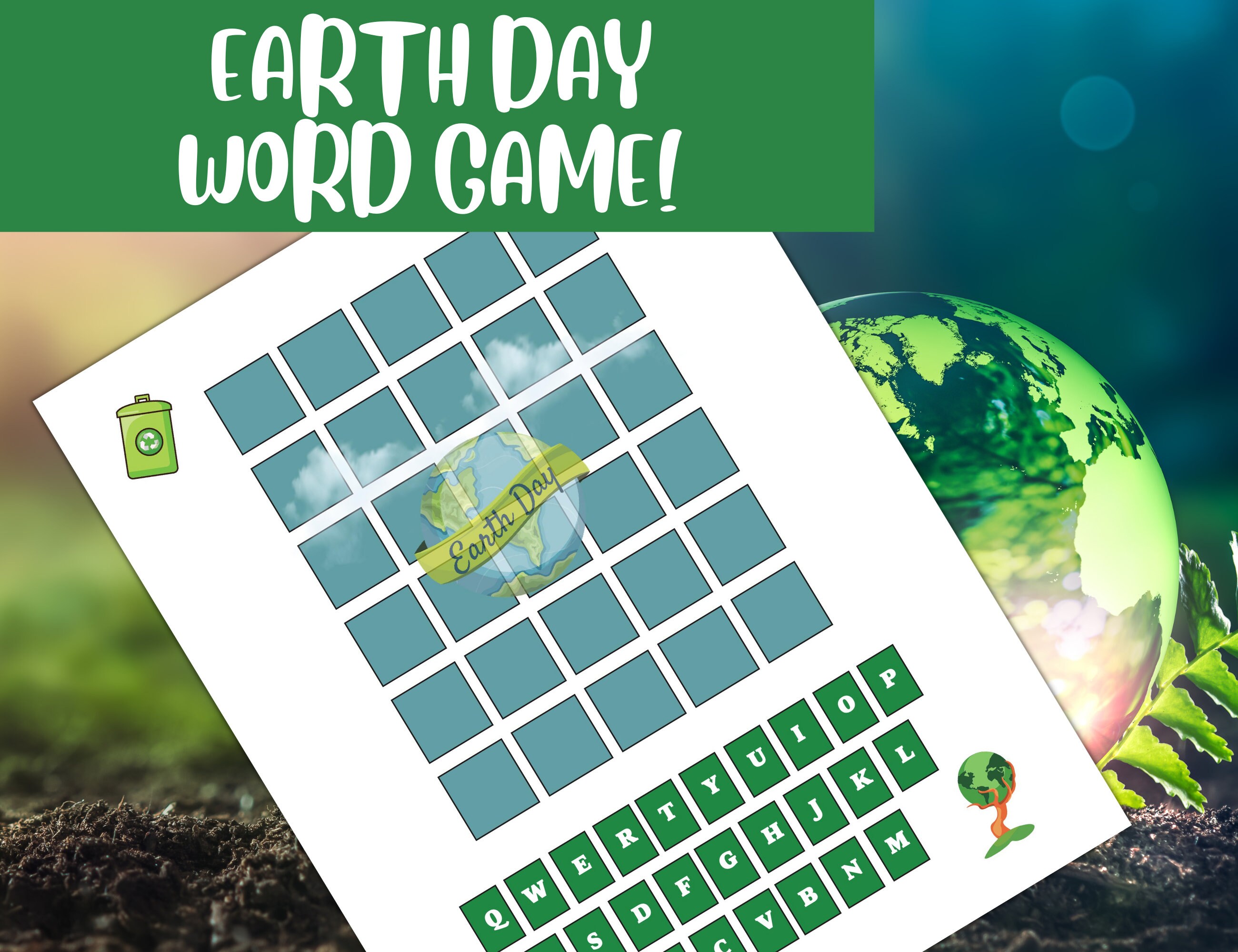 Earth Day Word Hunt Game Party Games Trivia Games Games for Kids Games ...