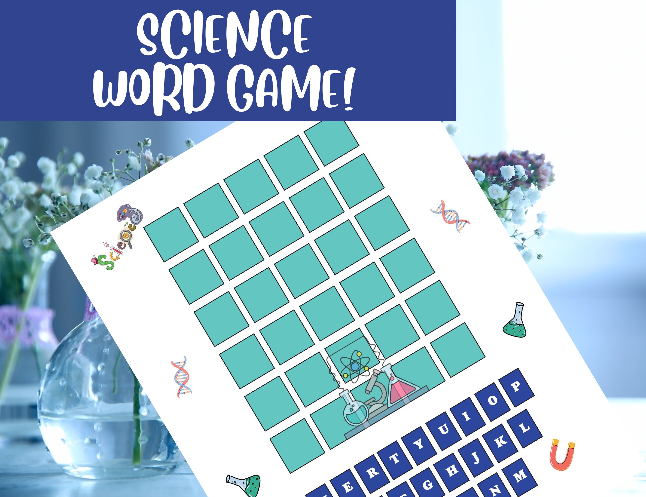 Experiment With Words: A Science-themed Word Printable Game Science ...