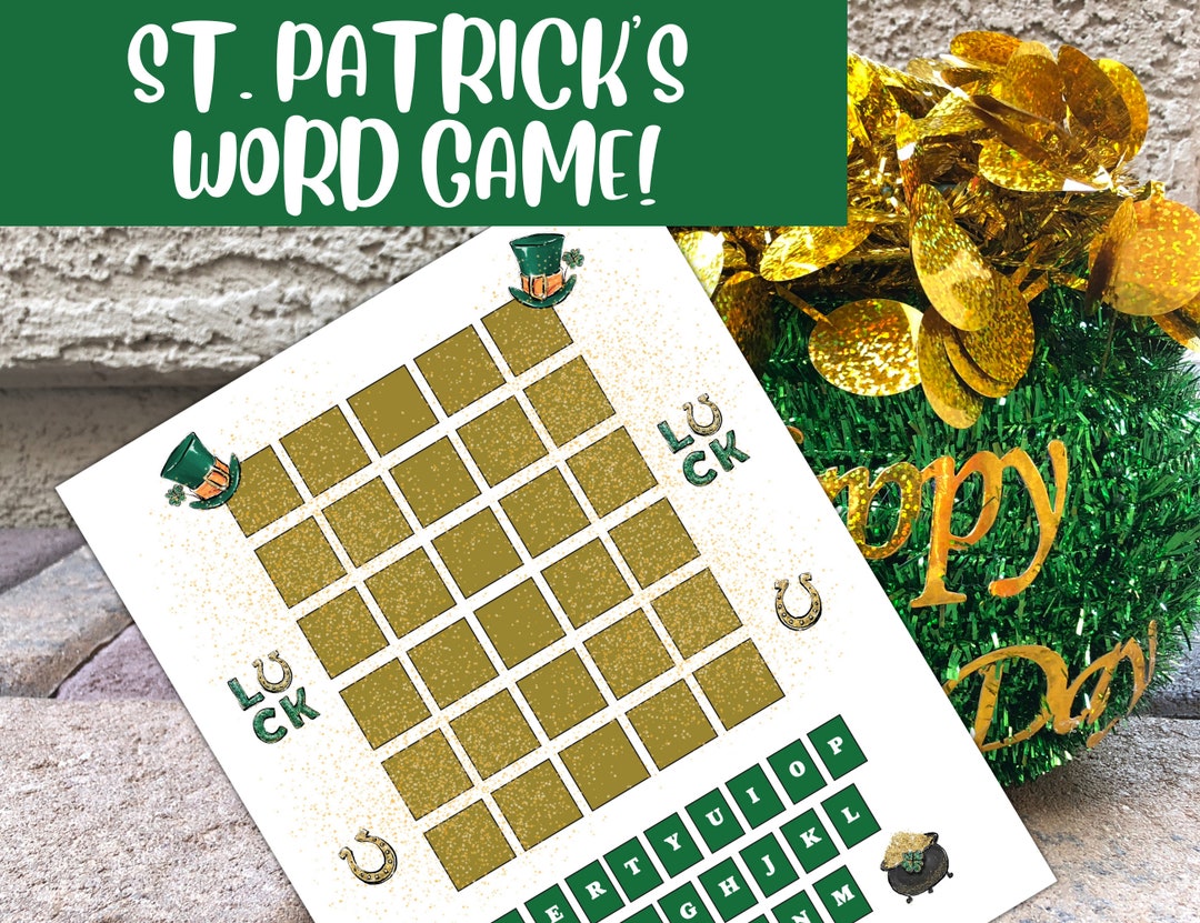 Shamrock Shuffle Word Game | St. Patrick's Day Decor | St Paddys Day ...