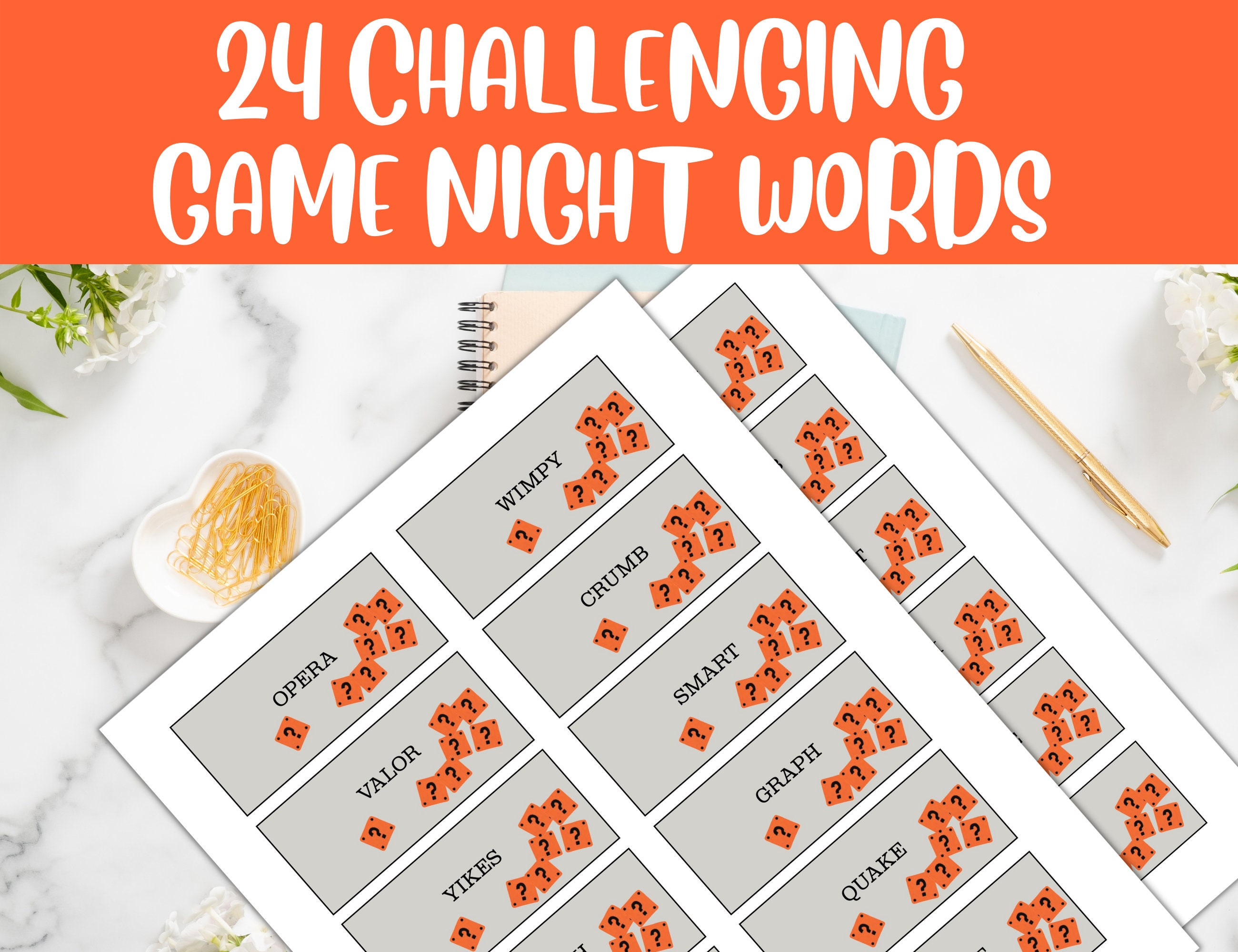 Game On Word Challenge for the Ultimate Game Night - Etsy