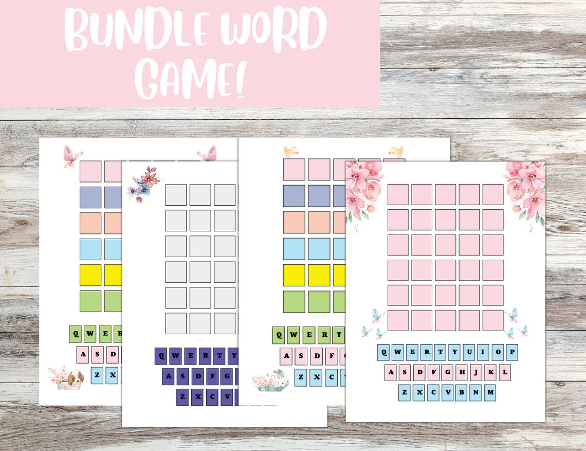 Bloom Into Spring With This Printable Word Game Bundle Springtime ...