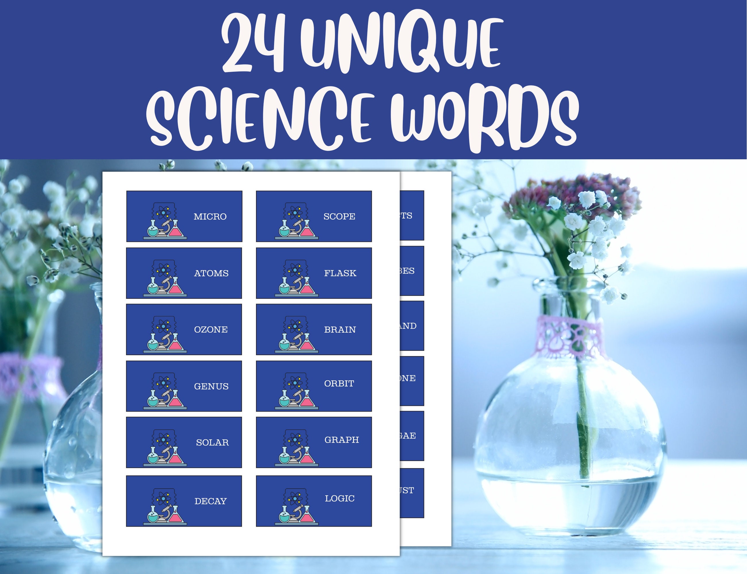 Experiment With Words: A Science-themed Word Printable Game Science ...