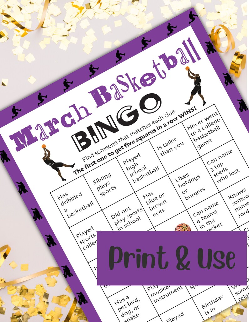 Hoop Dreams: March Basketball Edition Find the Guest Bingo Game ...