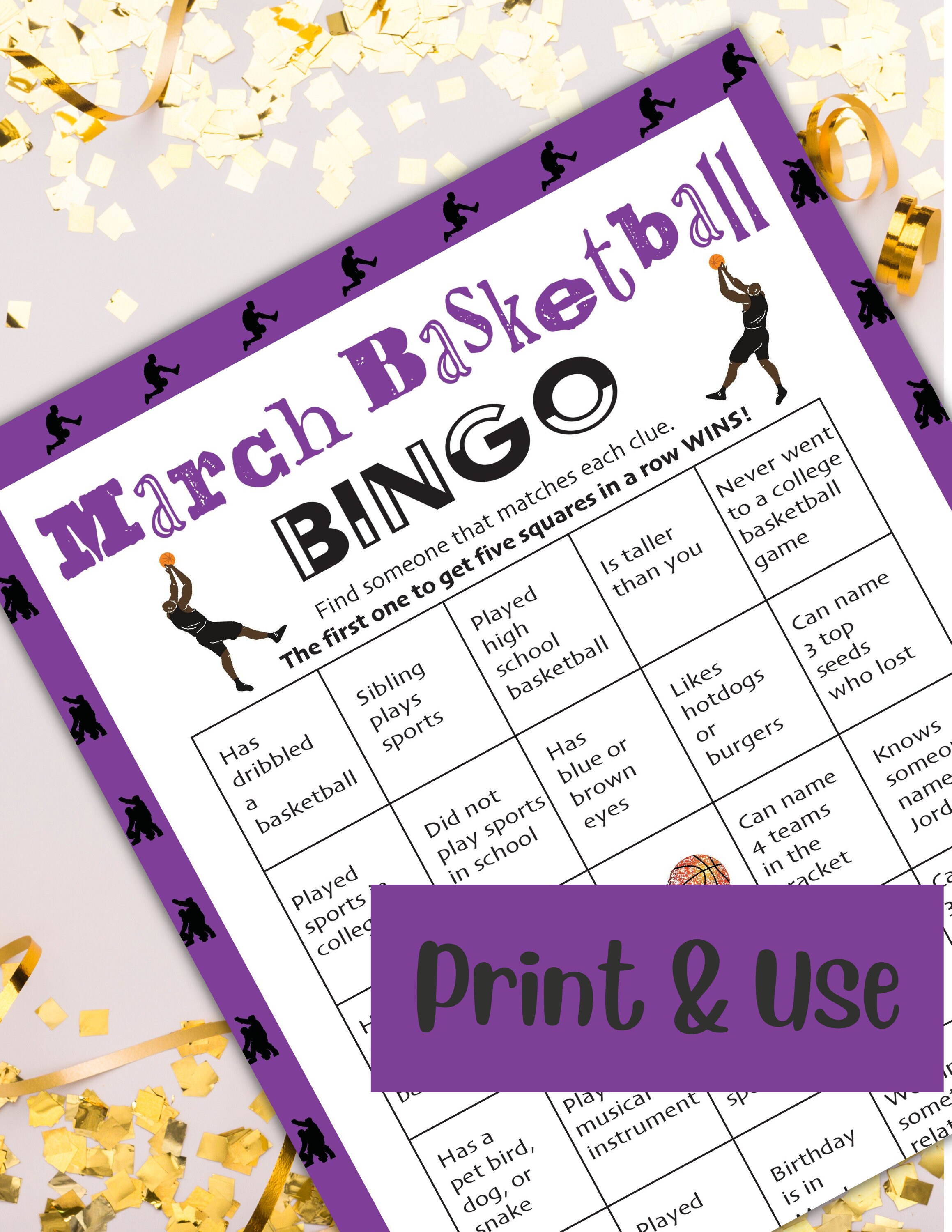 Hoop Dreams: March Basketball Edition Find the Guest Bingo Game ...