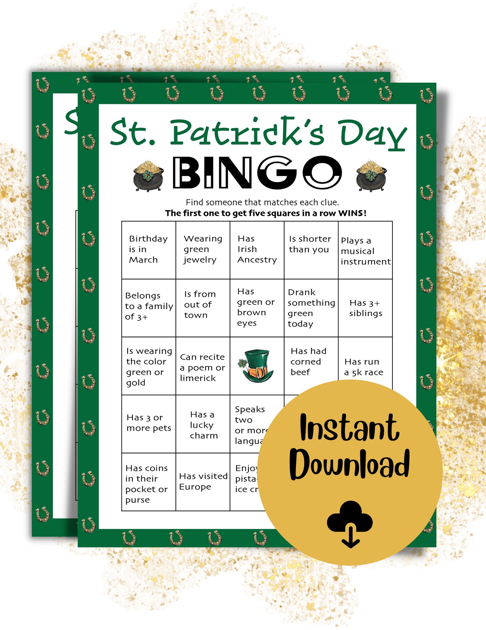 Lucky Leprechaun Bingo: Find the Guest Edition | St. Patrick's Day ...