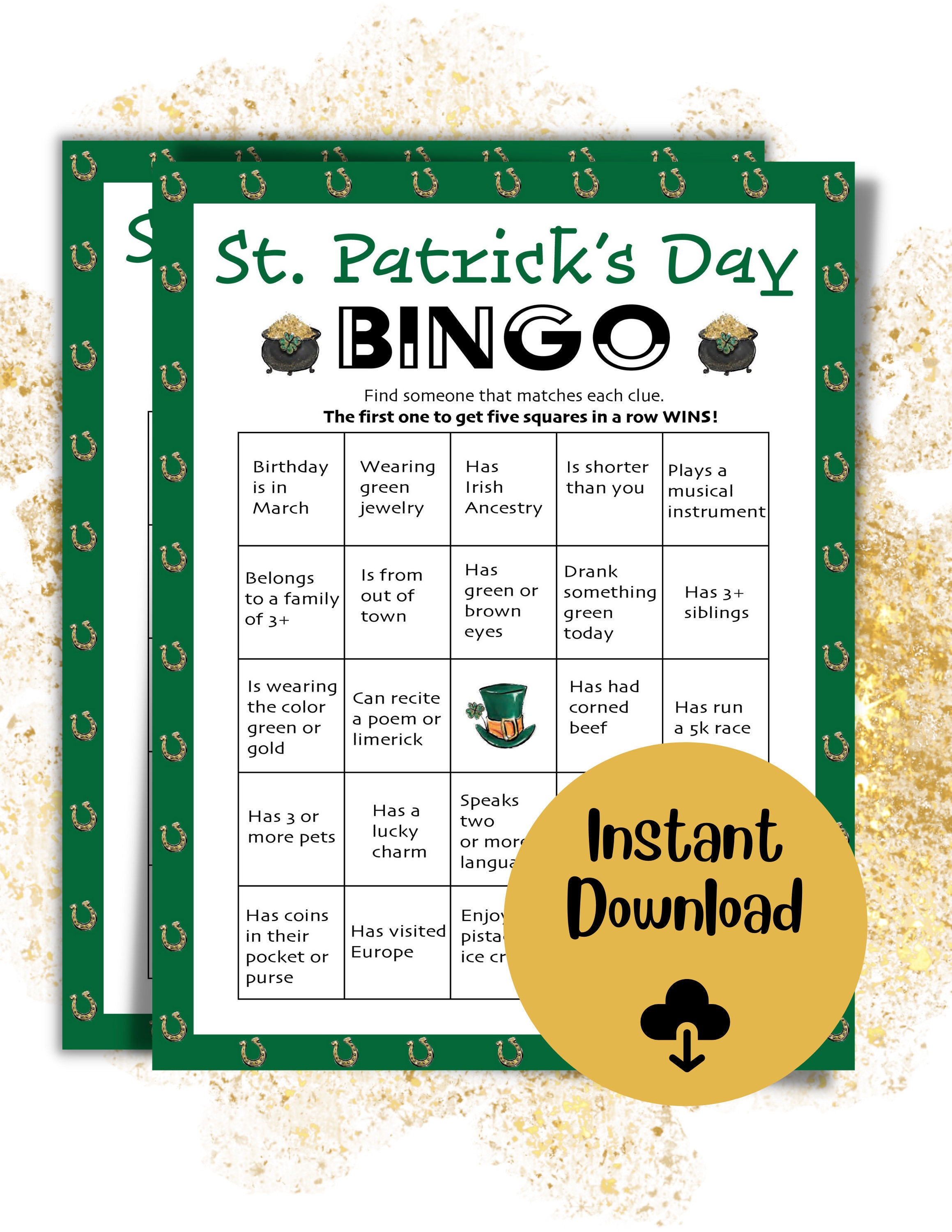 Lucky Leprechaun Bingo: Find the Guest Edition | St. Patrick's Day ...