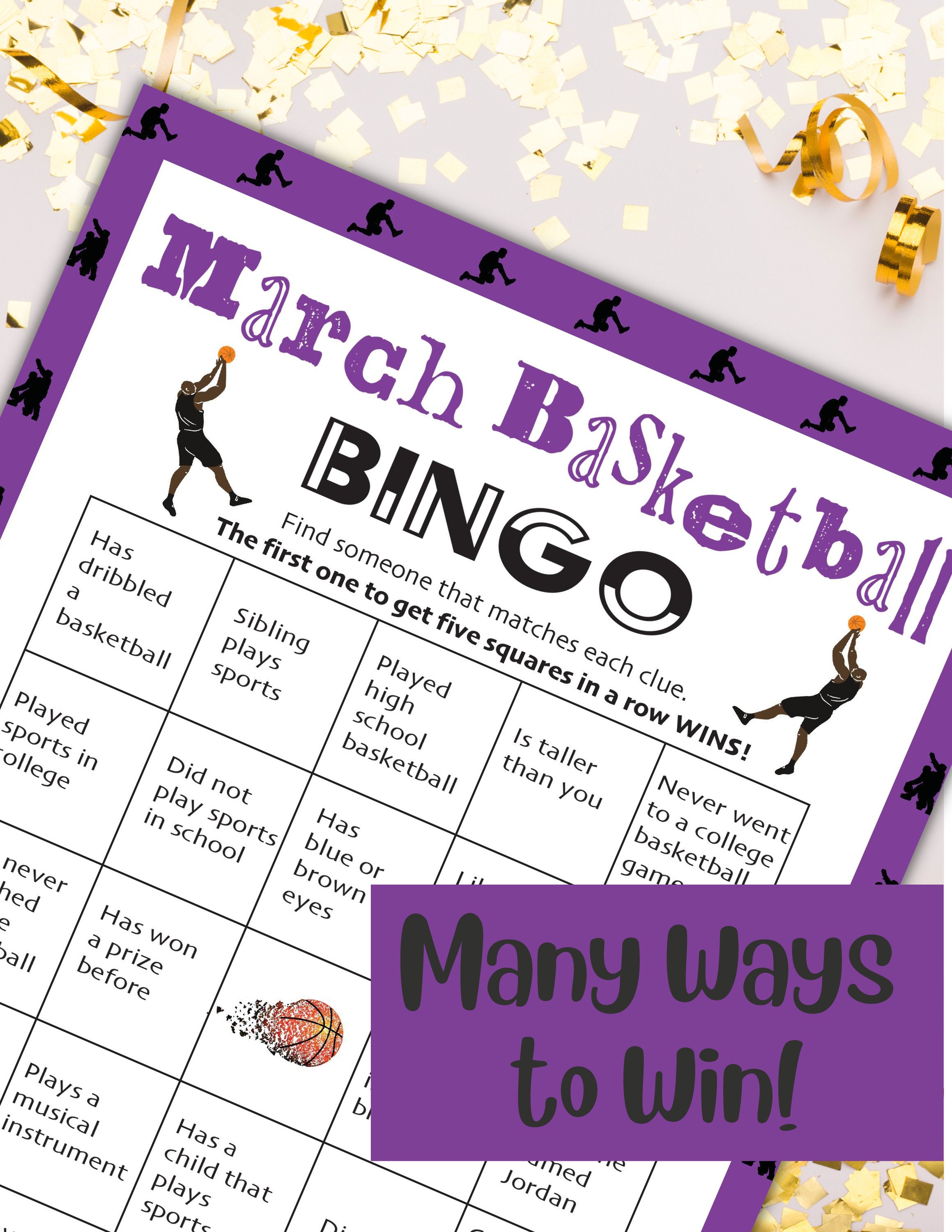 Hoop Dreams: March Basketball Edition Find the Guest Bingo Game ...