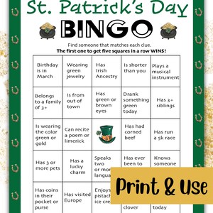 Lucky Leprechaun Bingo: Find the Guest Edition | St. Patrick's Day ...