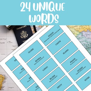 Around the World Word Trivia Game: A Global Adventure Printable Word ...
