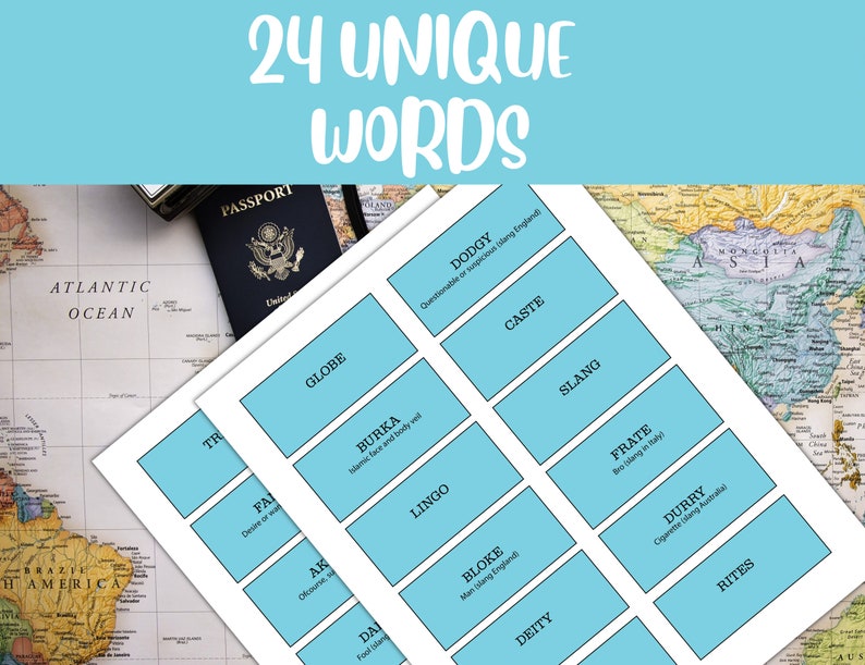Around the World Word Trivia Game: A Global Adventure Printable Word ...
