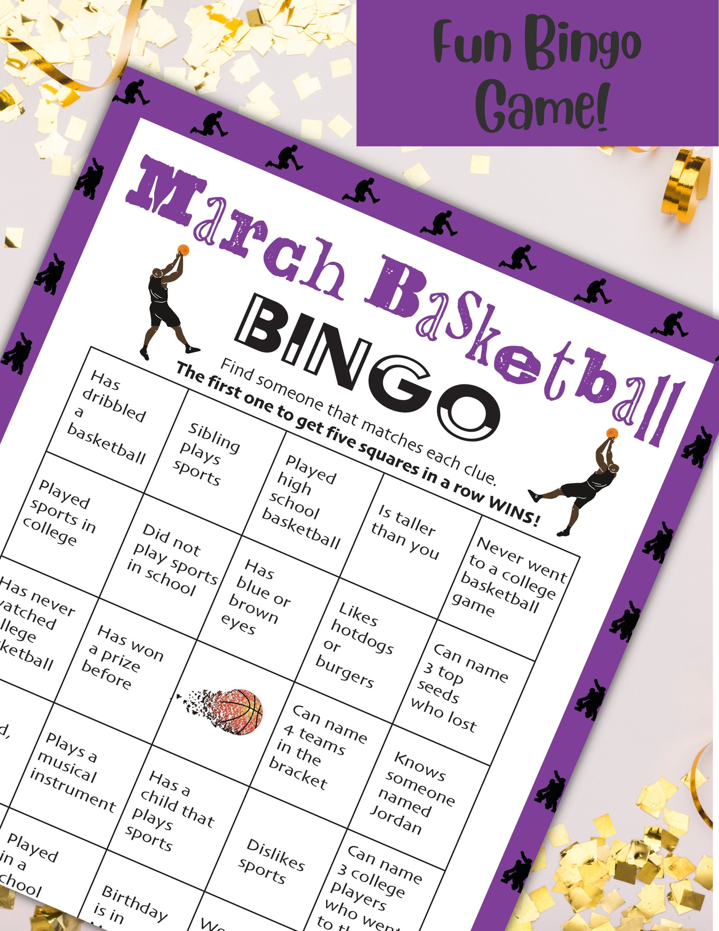 Hoop Dreams: March Basketball Edition Find the Guest Bingo Game ...