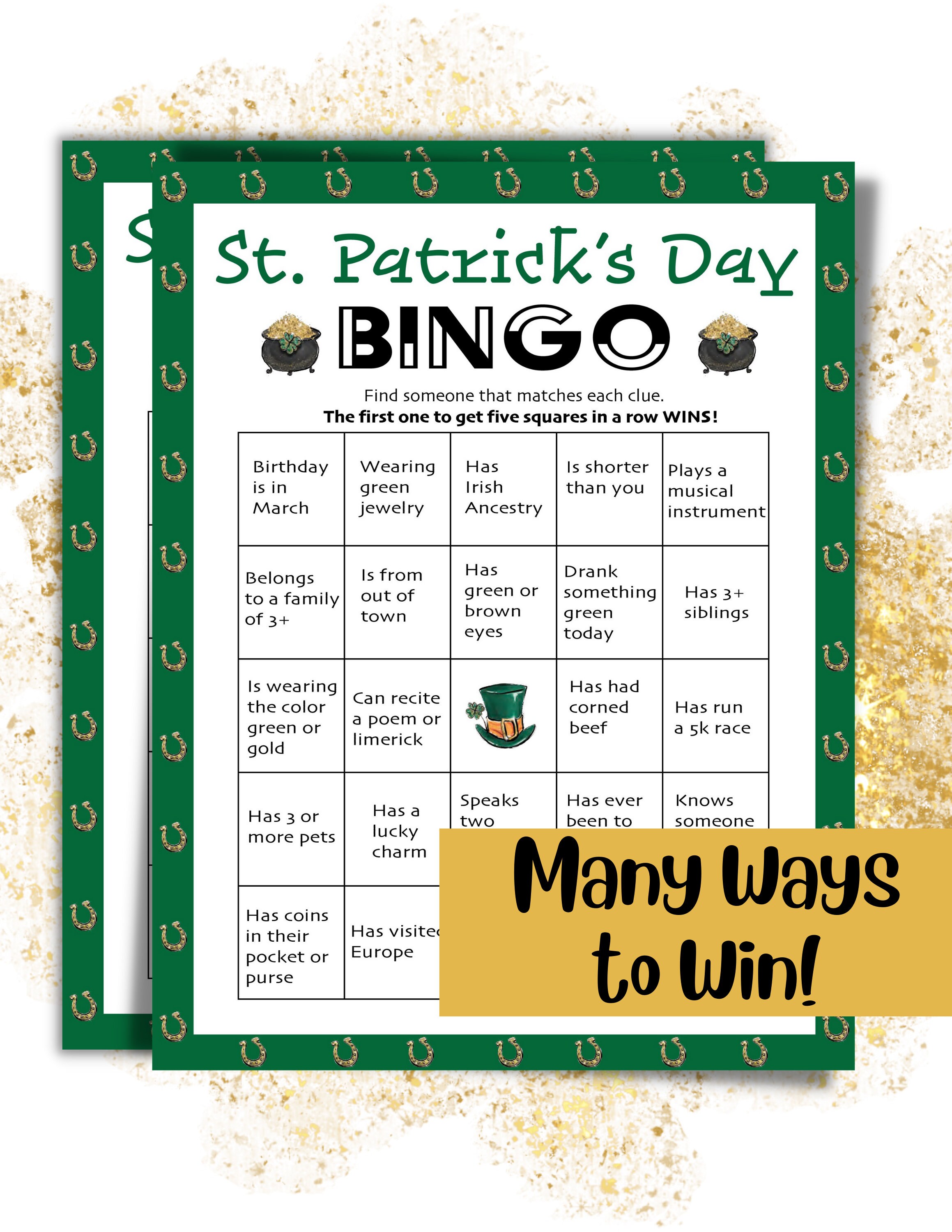 Lucky Leprechaun Bingo: Find the Guest Edition | St. Patrick's Day ...