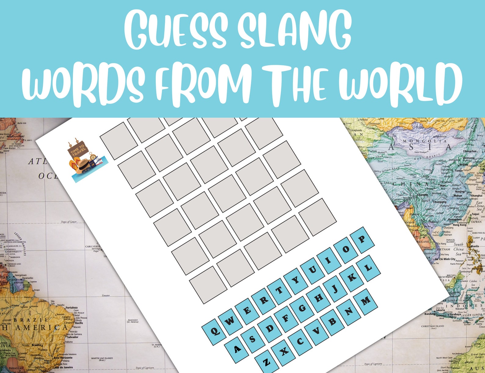 Around the World Word Trivia Game: A Global Adventure Printable Word ...