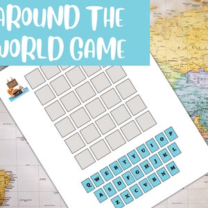 Around the World Word Trivia Game: A Global Adventure Printable Word ...