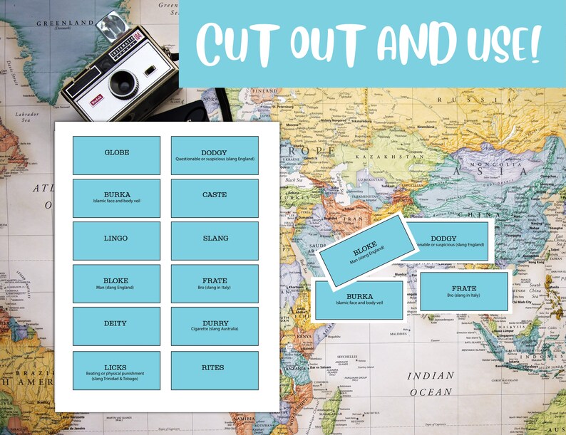 Around the World Word Trivia Game: A Global Adventure Printable Word ...