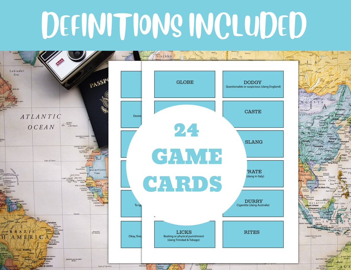 Around the World Word Trivia Game: A Global Adventure Printable Word ...