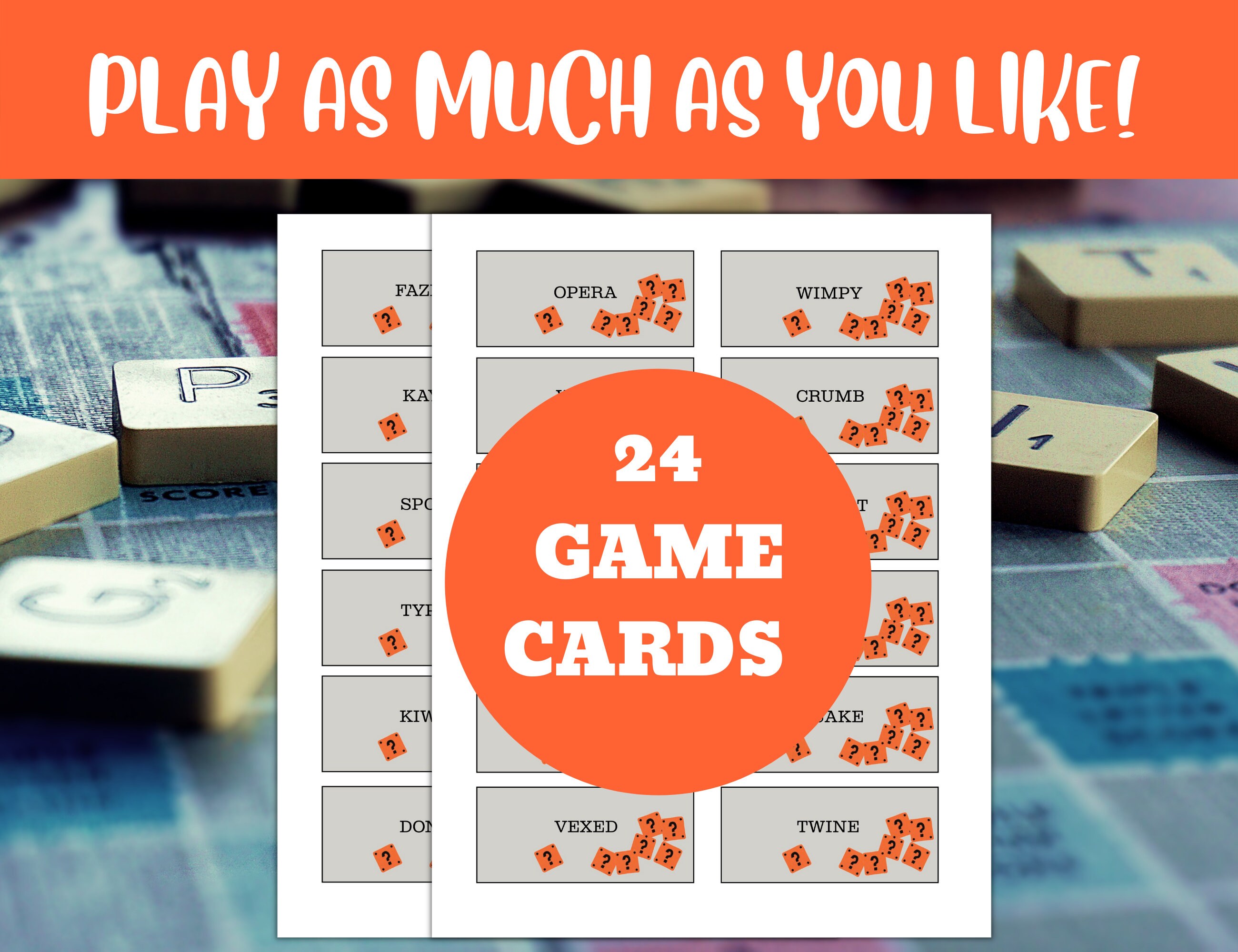 Game On Word Challenge for the Ultimate Game Night - Etsy