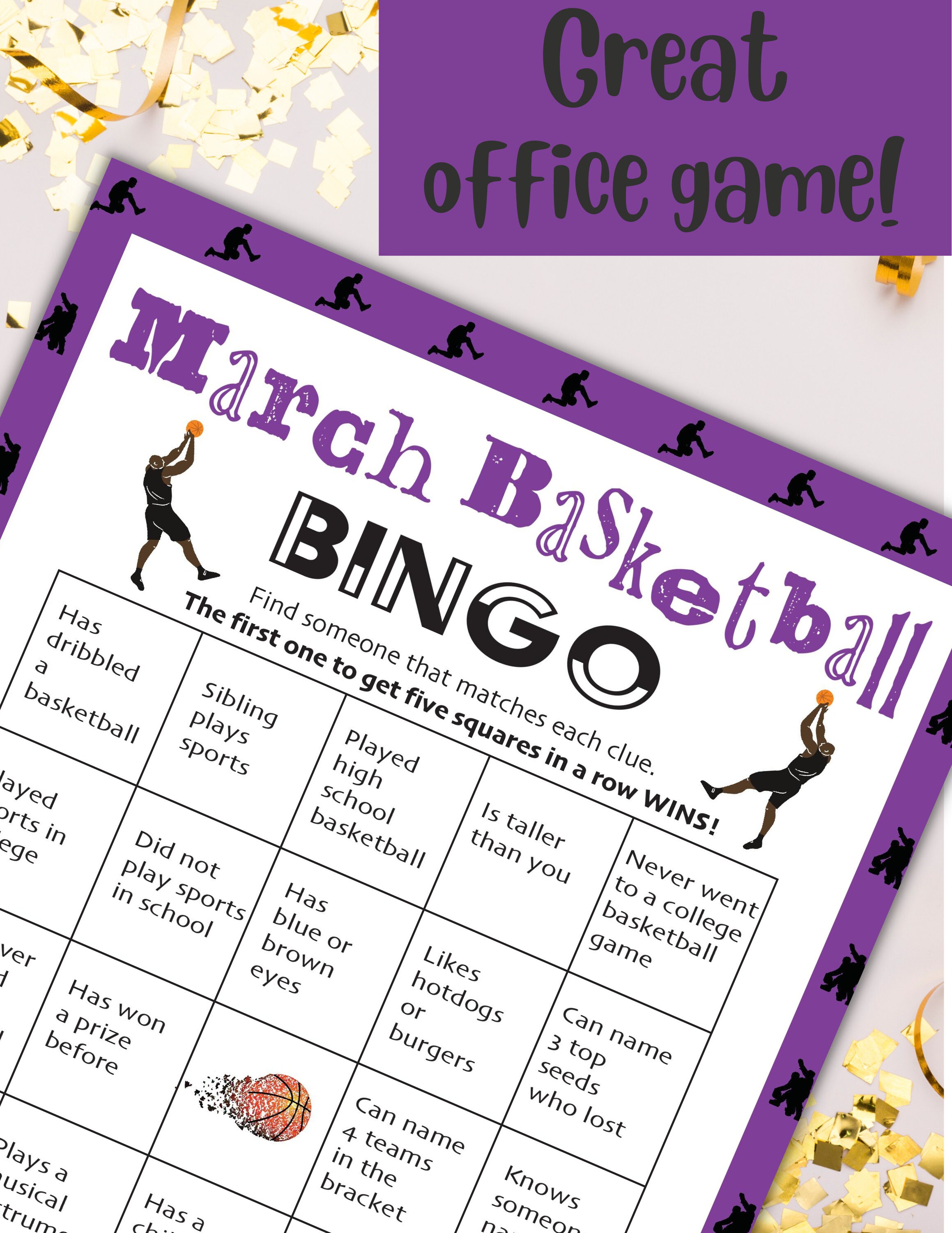 Hoop Dreams: March Basketball Edition Find the Guest Bingo Game ...